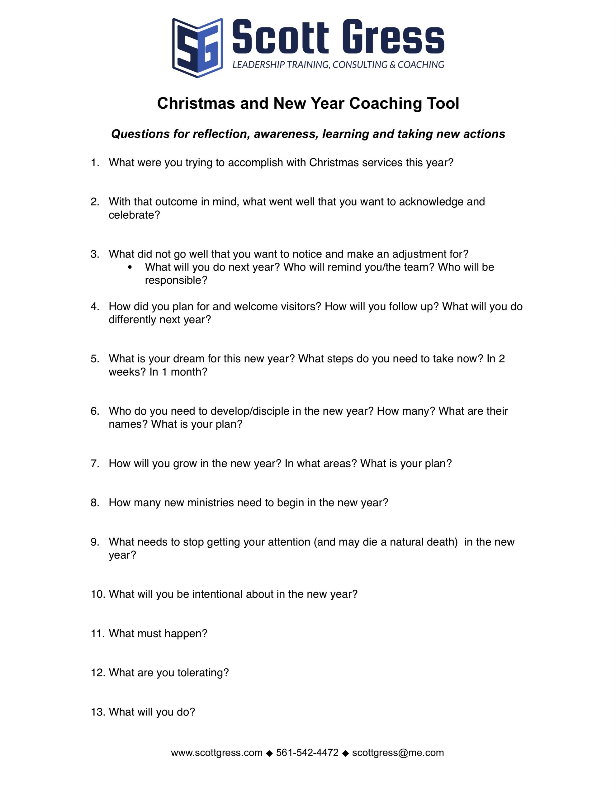 Coaching Tools – Scott Gress